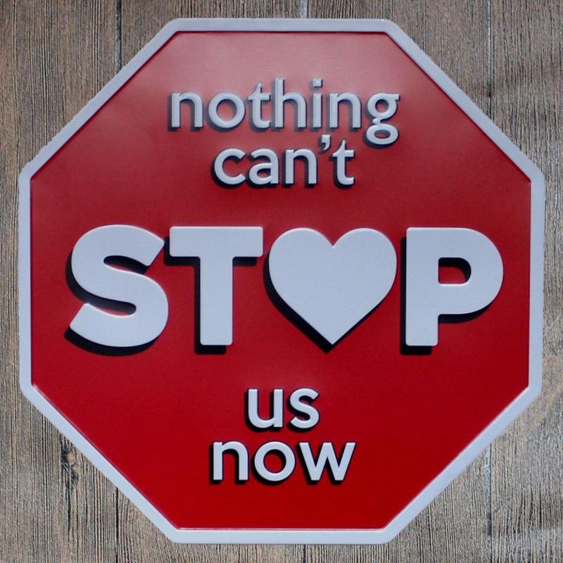 Buy Nothing Cant Stop Us Now Octagon Metal Tin Sign Poster - MyDeal