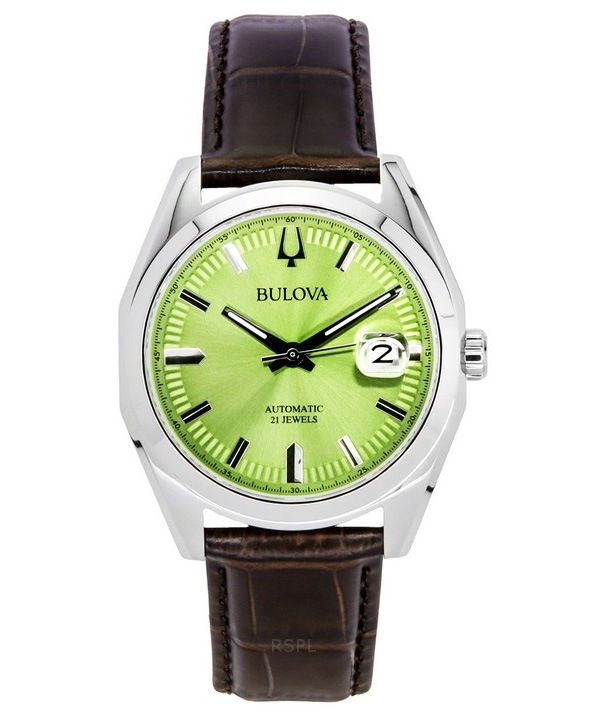 Buy Bulova Surveyor Automatic Stainless Steel Light Green Dial 96B427 ...