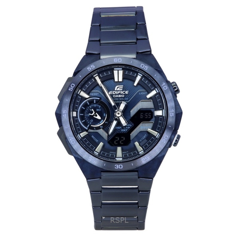 Buy Casio Edifice Windflow Analog Digital Cool Blue Edition Smartphone Link Blue Dial Solar ECB ...