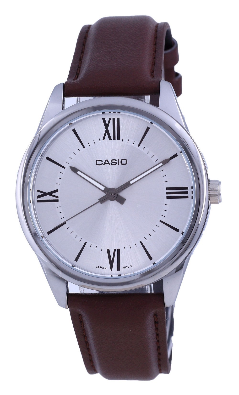 Buy Casio Silver Dial Stainless Steel Analog Quartz Leather MTP-V005L-7B5 Mens Watch - MyDeal ...