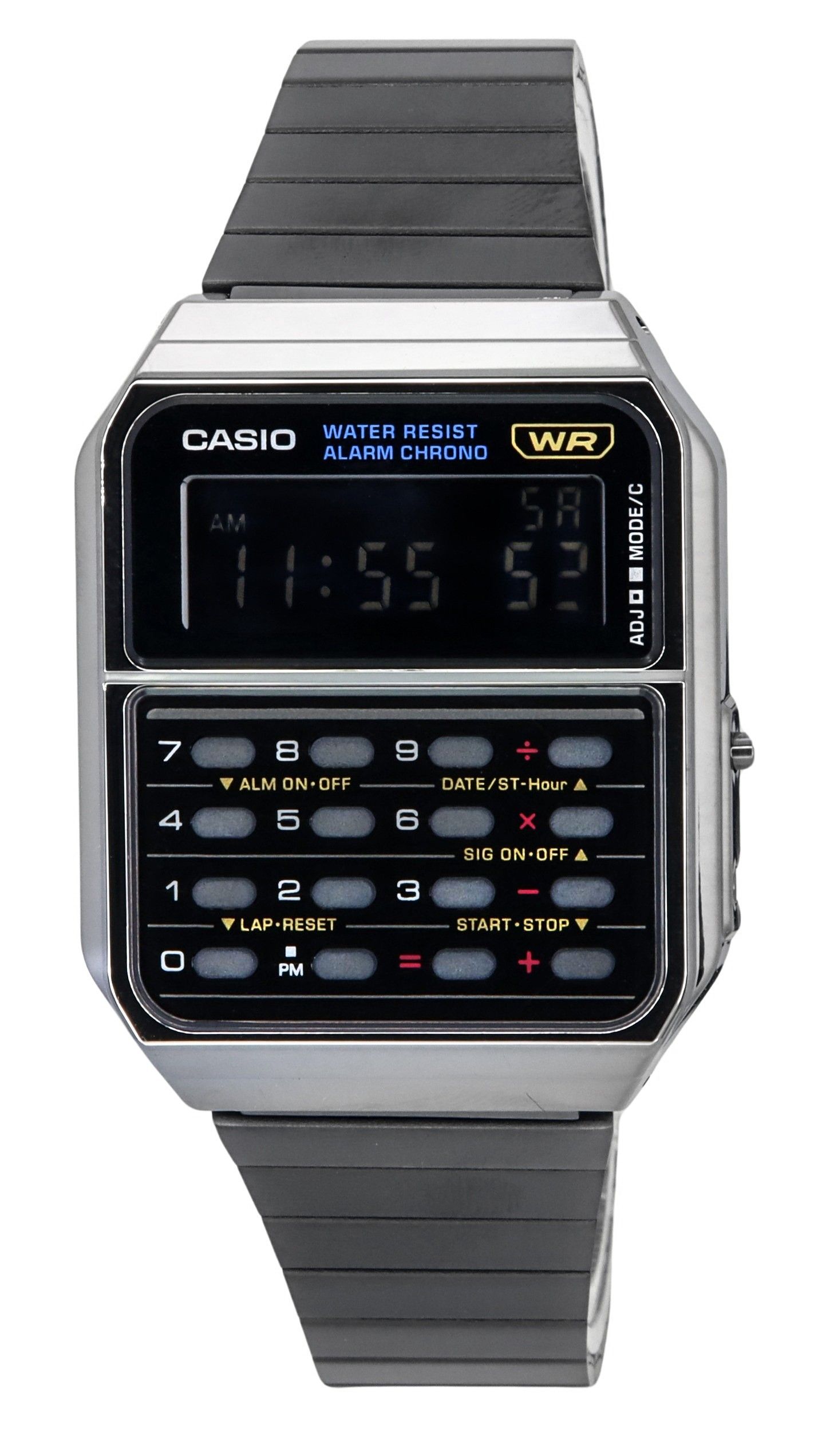 Buy Casio Vintage Digital Alarm Chrono Calculator S-Steel CA-500WEGG-1B ...