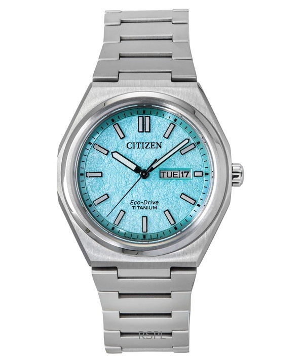 Buy Citizen Zenshin Super Titanium Turquoise Dial Day/Date Eco-Drive ...
