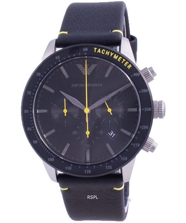 Buy Emporio Armani Mario Chronograph Tachymeter 12/24 Quartz AR11325 ...