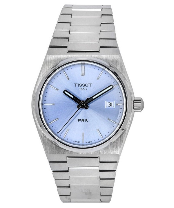 Buy Tissot T-Classic PRX Swiss Made Stainless Steel Light Blue Dial ...