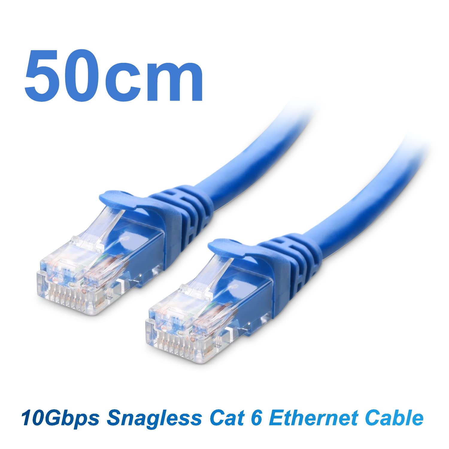 Buy 10Gbps Snagless Cat 6 Ethernet Cable - 50cm, Cat 6 Cable, Cat6 Cord ...