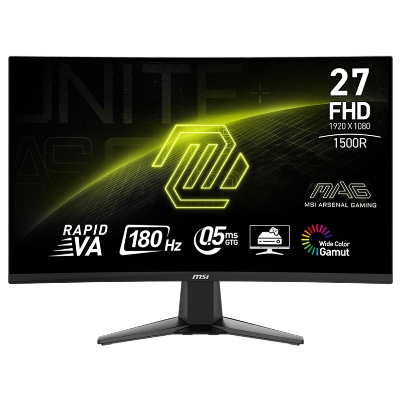 Buy MSI MAG 27in FHD 180Hz Rapid VA Curved Gaming Monitor (MAG 27C6F ...