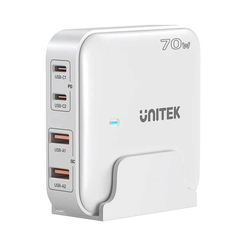 Buy Unitek 70W 4 Port Desktop USB GaN Smart Charging Station - White ...