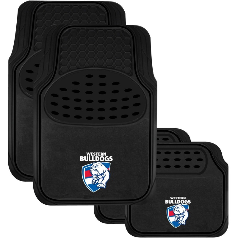 Buy Sperling WESTERN BULLDOGS Official AFL Carpet Rubber Car Mats - MyDeal