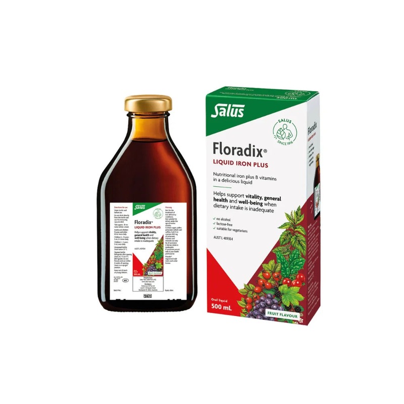 Buy Floradix (by Salus) Liquid Iron Plus Oral Liquid 500ml - MyDeal