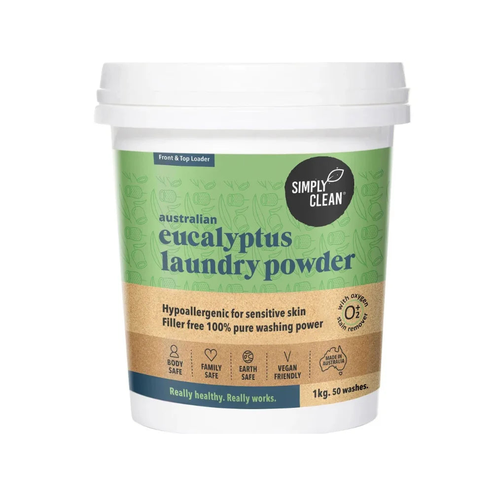 Buy Simply Clean Eucalyptus Laundry Powder 1kg - MyDeal Australia