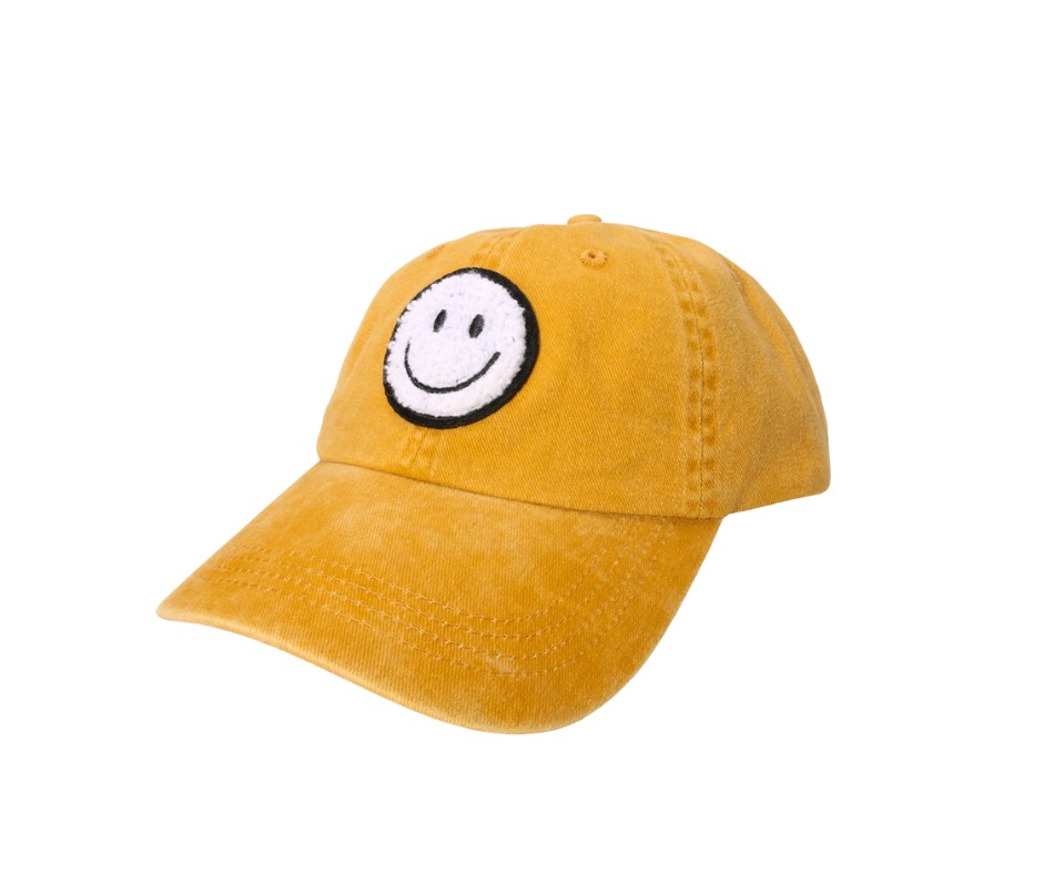 Buy Smiley Face Yellow Cap - MyDeal Australia