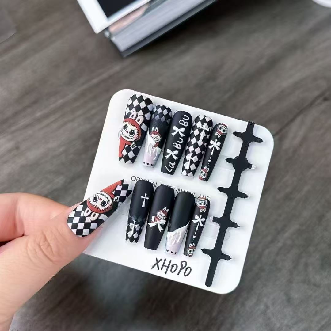 Buy Trendy Labubu Character Press-On Nails Set - Stylish and Easy Wear ...