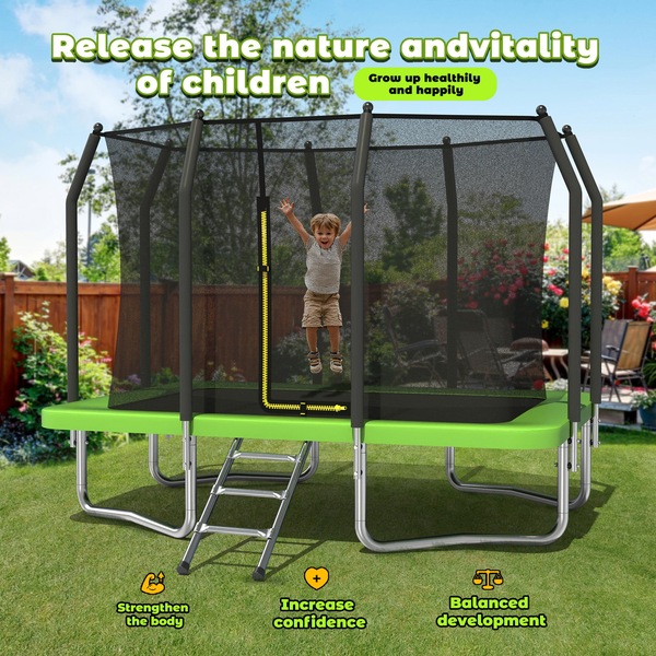 Buy 7FT x 10FT Rectangle Outdoor Trampoline, Recreational Trampoline ...