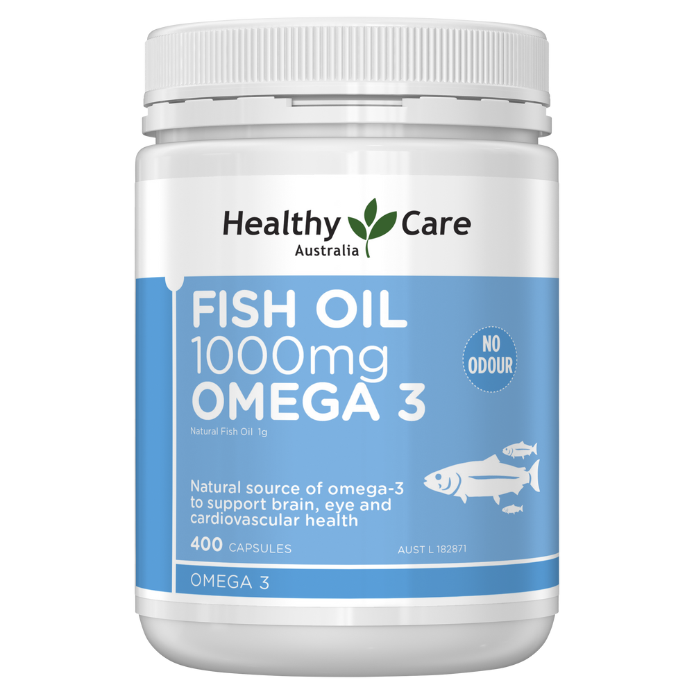Buy Healthy Care Fish Oil 1000mg Omega-3 - 400 capsules - MyDeal Australia