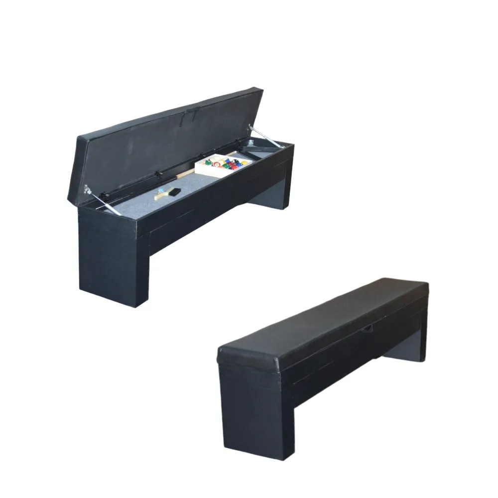 Buy TOPONE Storage Leather Bench for Game Tables Durable Steel Frame ...