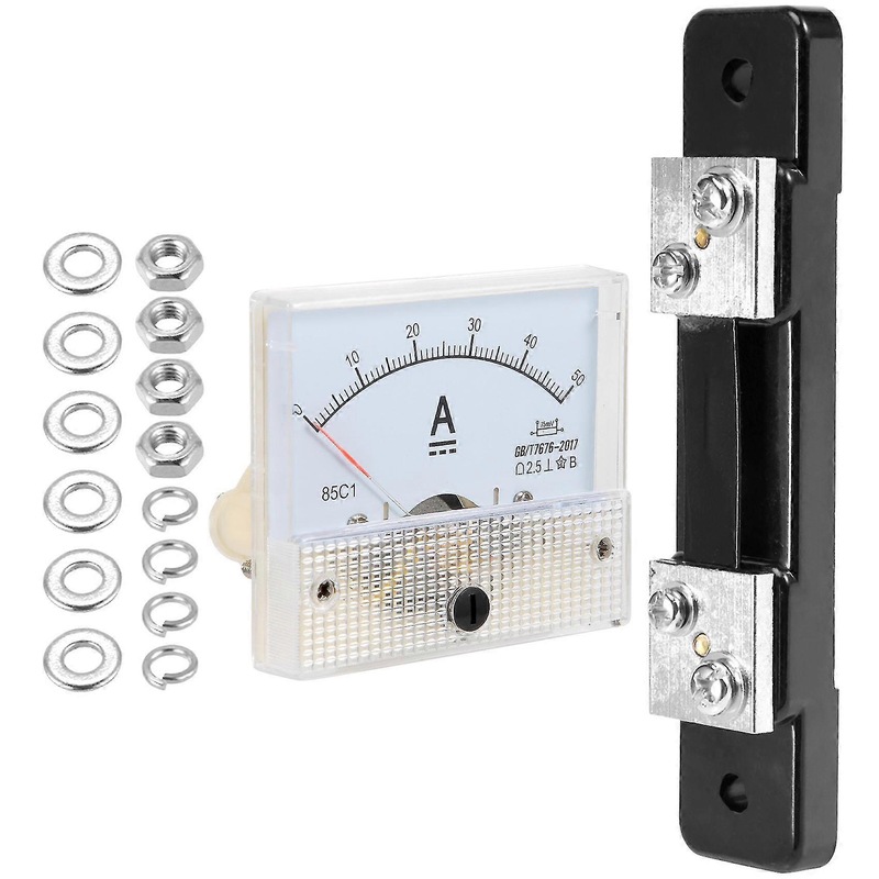 Buy Dc 0-50a Analog Amp Meter Ammeter Current Panel + 50a 75mv Shunt ...