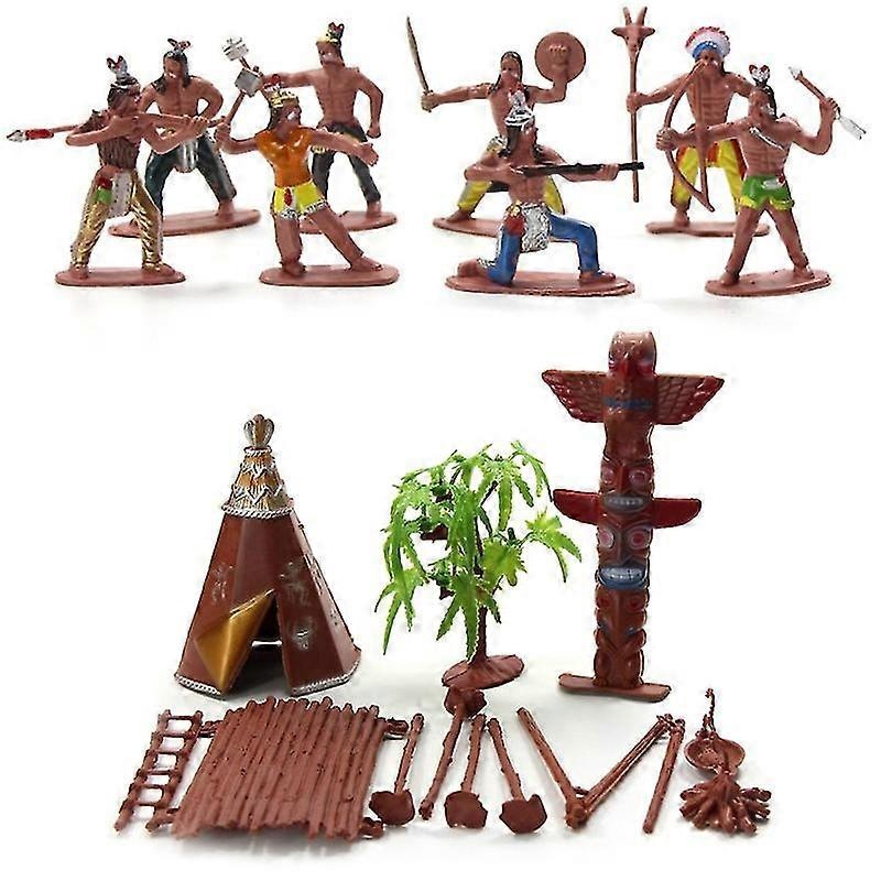 Buy 13Pcs/Set Indian Tribes Figures Model Home Desk Decor DIY Scenery ...