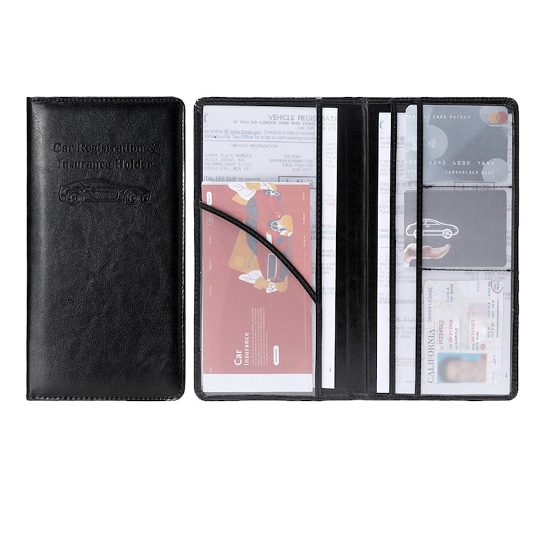 Buy Car Registration and Insurance Card Holder Driver Car Document ...