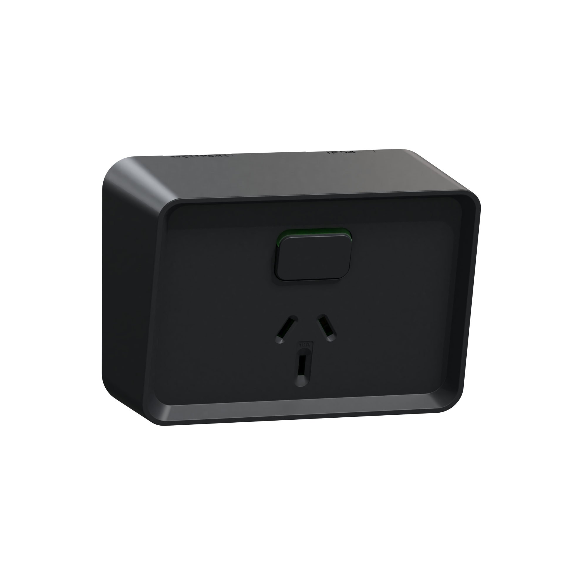 Buy Clipsal Iconic Outdoor, Single, Switched socket outlet, horizontal ...
