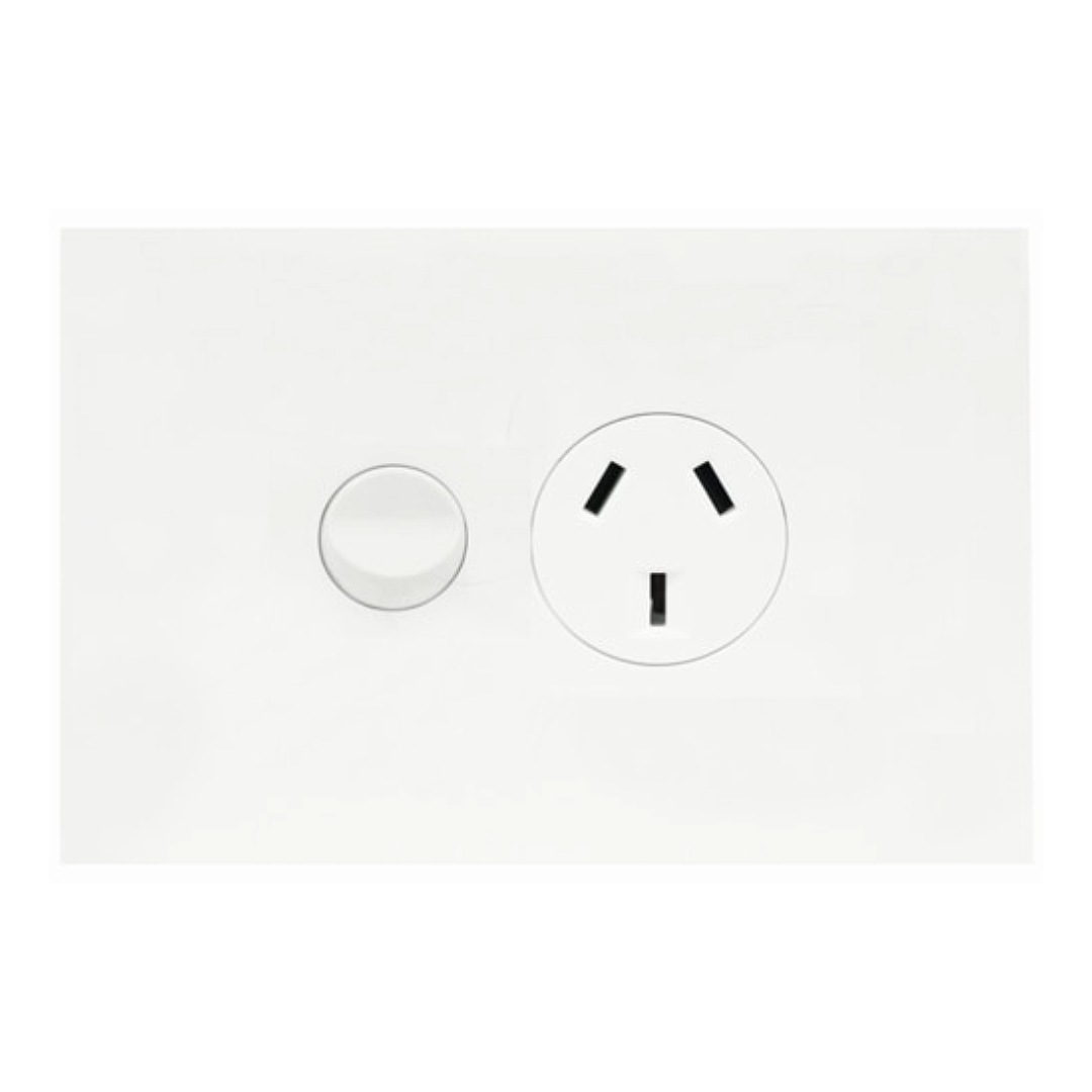 Buy Hager WBQP1S-MW Finesse Series Powerpoint, Single, Powerpoint ...