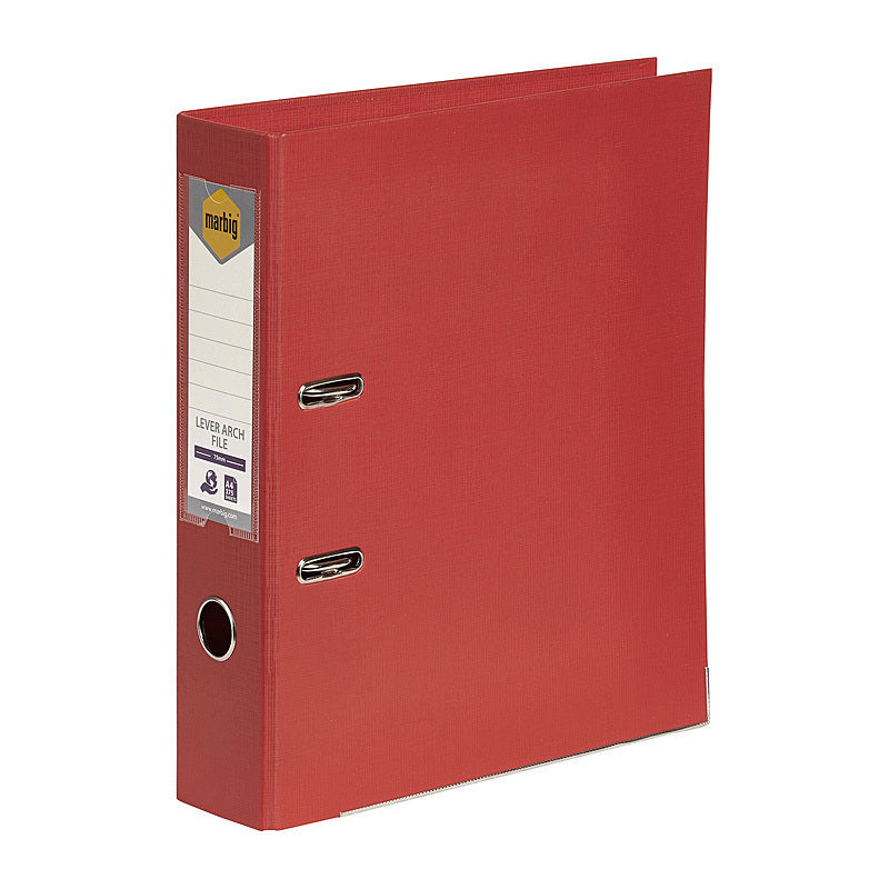 Buy Marbig Lever Arch File A4 Pe Bright Red - MyDeal Australia