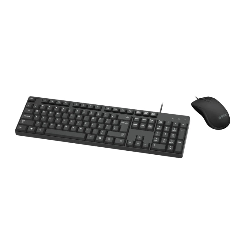 Buy Moki Wired Keyboard & Mouse Combo - Black - MyDeal Australia