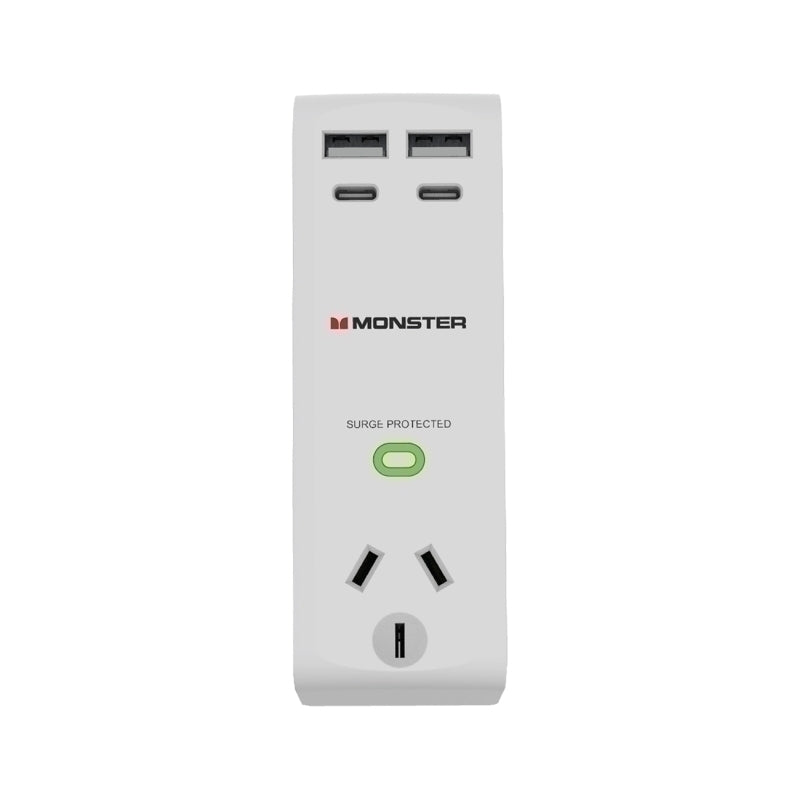 Buy Monster Single Socket Surge Protector with USB-C & USB-A Ports ...