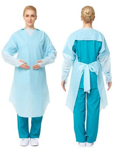 Buy 100 Pcs Disposable PPE Gown Protective Workwear Suit Thumb Hook ...