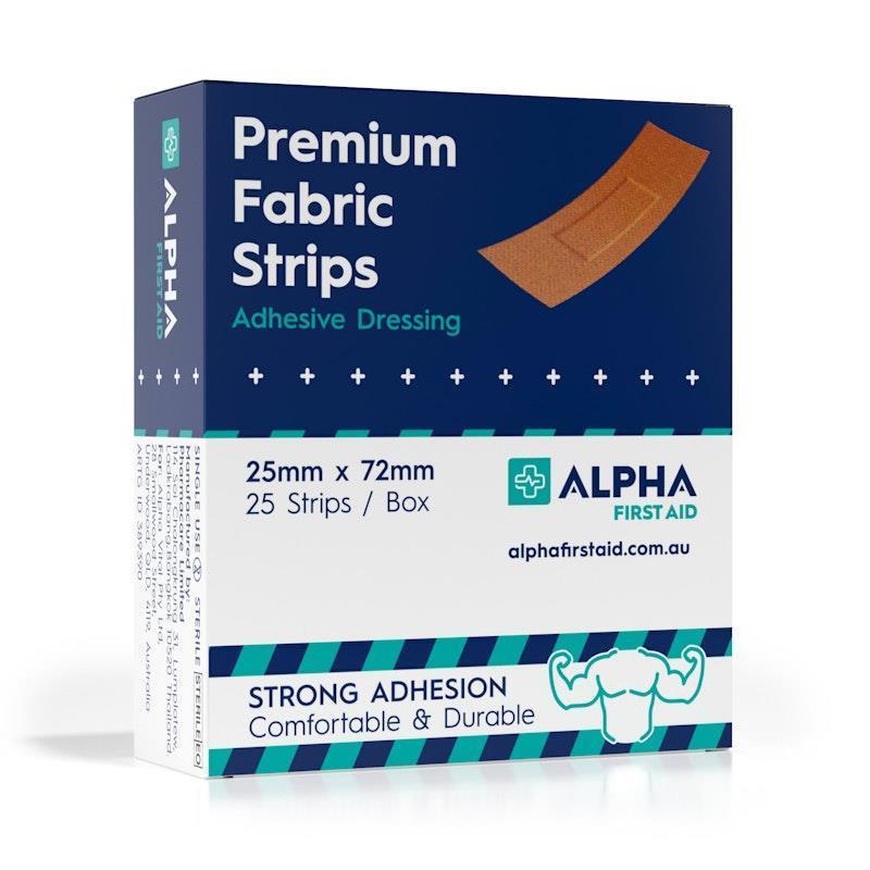 Buy Alpha First Aid Fabric Strips - 25 Pack for Superior Wound Care - MyDeal Australia