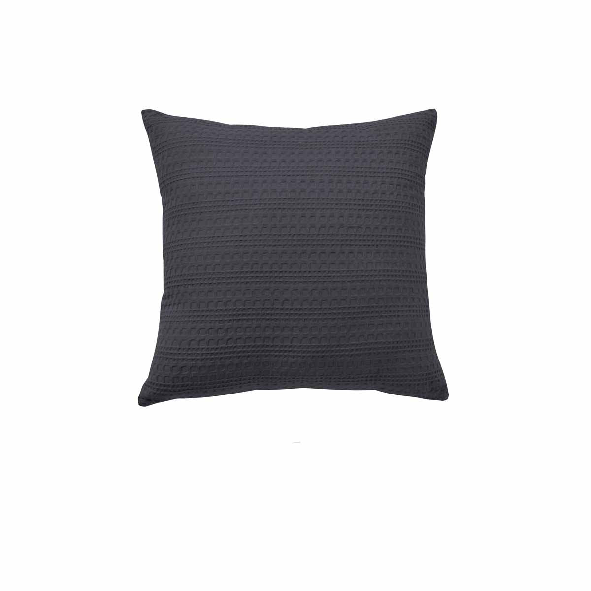 Buy Bianca Kahlani Charcoal Waffle Square Filled Cushion 43 x 43cm ...
