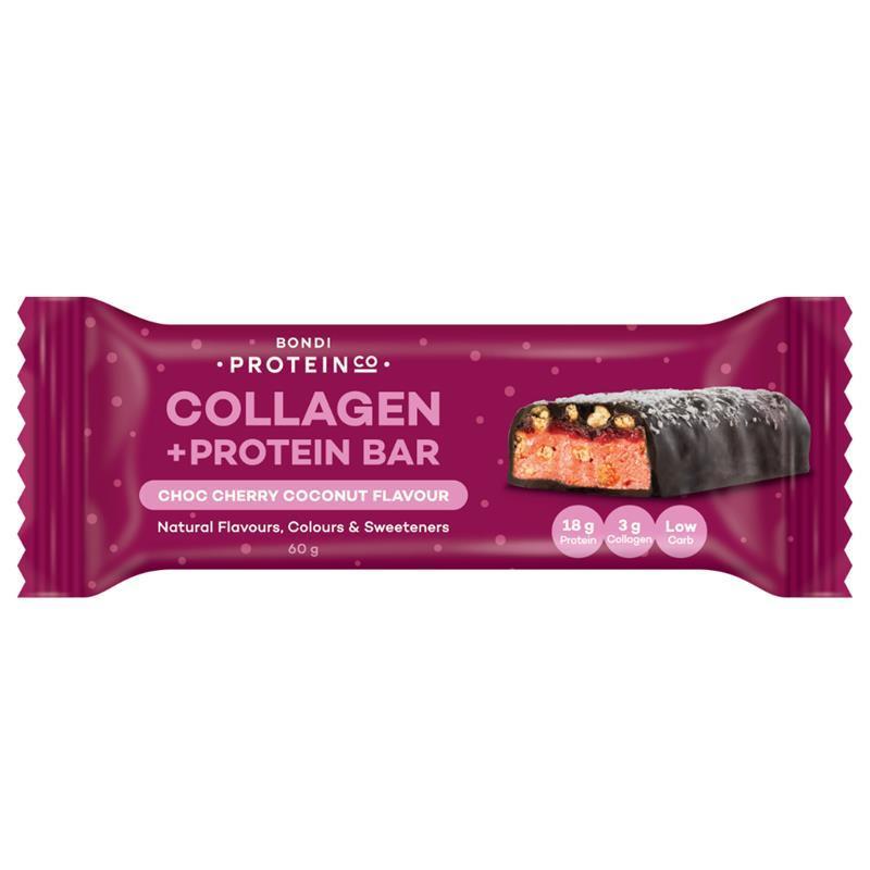Buy Bondi Protein Collagen Protein Bar Choc Cherry Coconut 60g ...