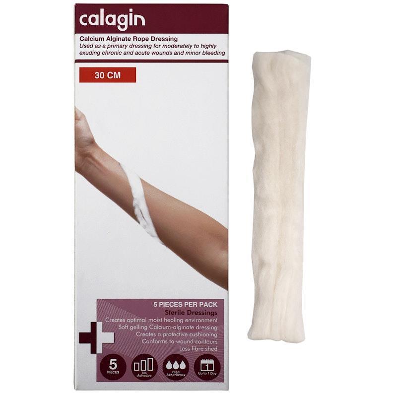 Buy Calagin Calcium Alginate Rope Dressing - 30cm Sterile (5 Pieces/Box ...