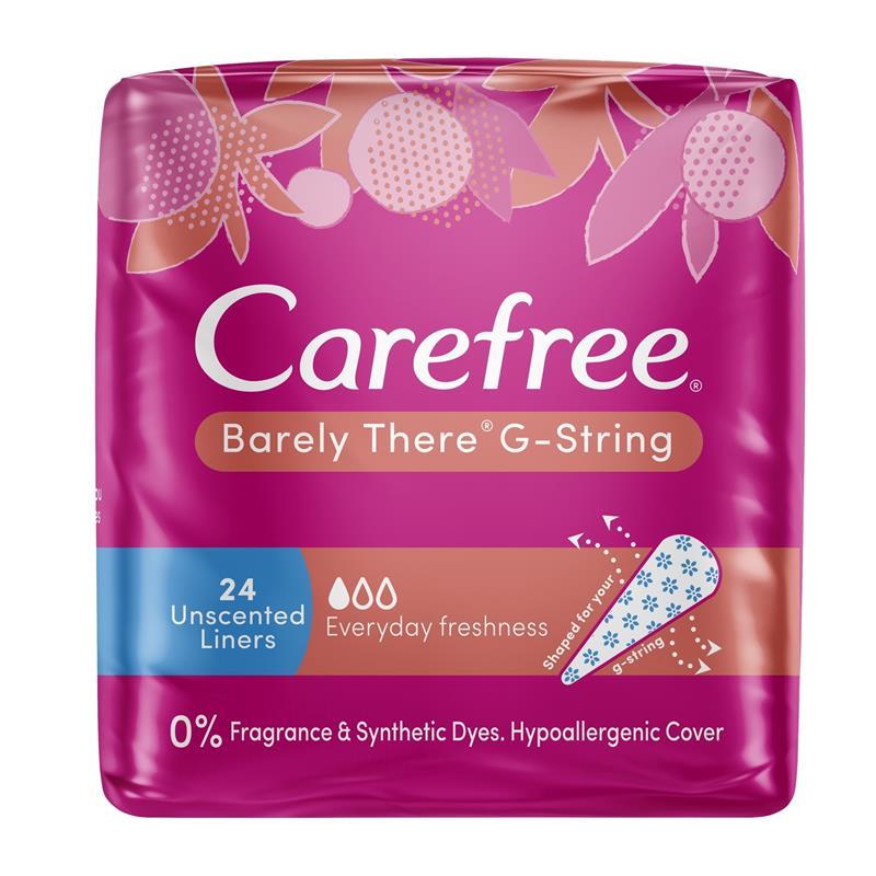 Buy Carefree Barely There G-String Unscented Panty Liners - 24 Pack for ...