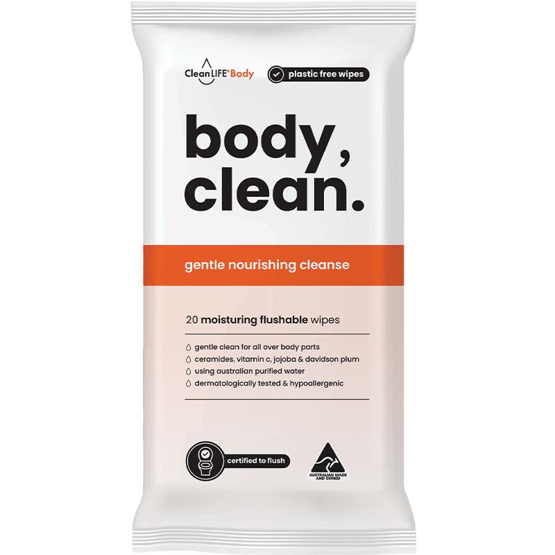 Buy CleanLIFE Body Clean Wipes - 20 Pack - MyDeal Australia