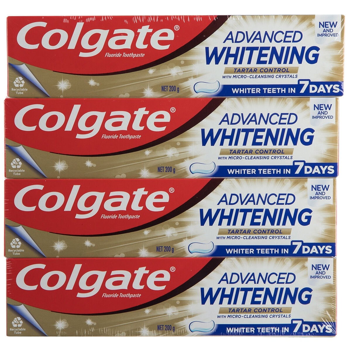 Buy Colgate Advanced Whitening Tartar Control Toothpaste 4 x 200g ...