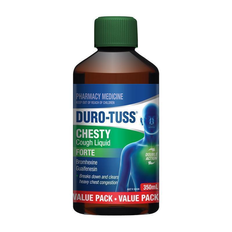 Buy Duro-Tuss Chesty Cough Liquid Forte 350ml - Double Action Relief ...