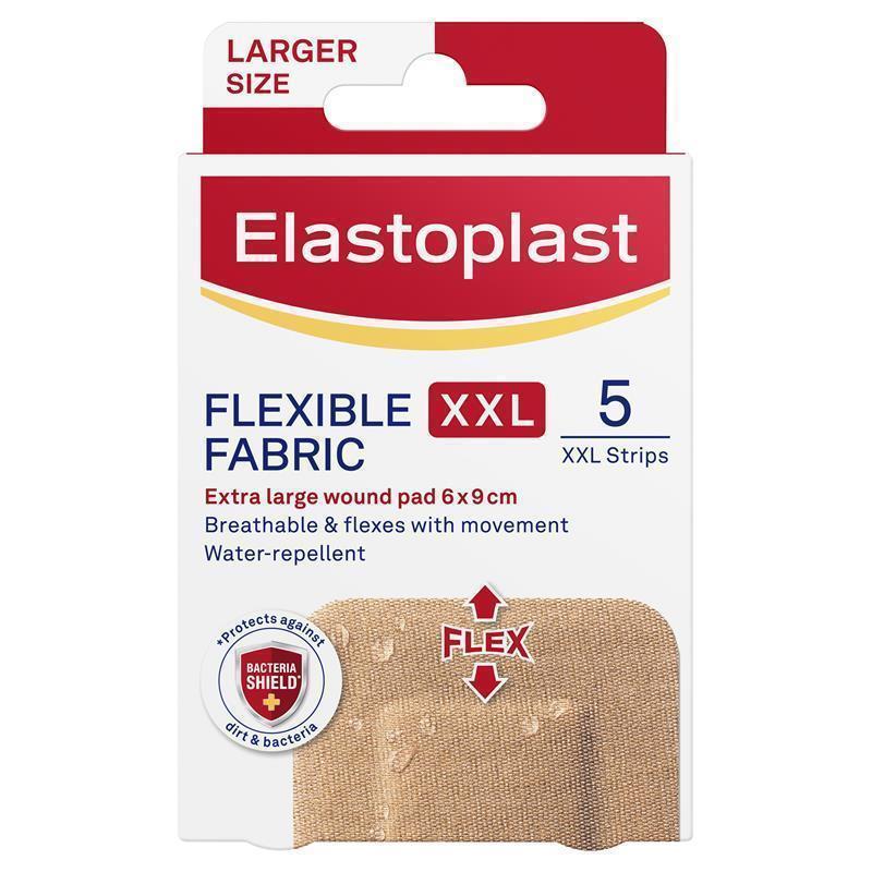 Buy Elastoplast Flexible Fabric Strips XXL - 5 Pack for Large Wounds - MyDeal Australia