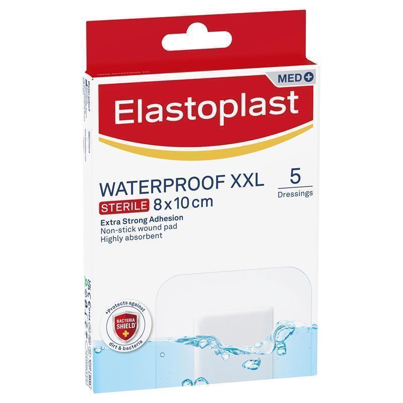 Buy Elastoplast Waterproof Dressing XXL 8cm x 10cm 5 Pack - Ultimate ...