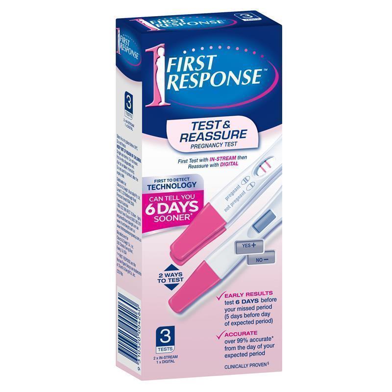 Buy First Response 3-Pack In-Stream & Digital Pregnancy Tests, 99% ...
