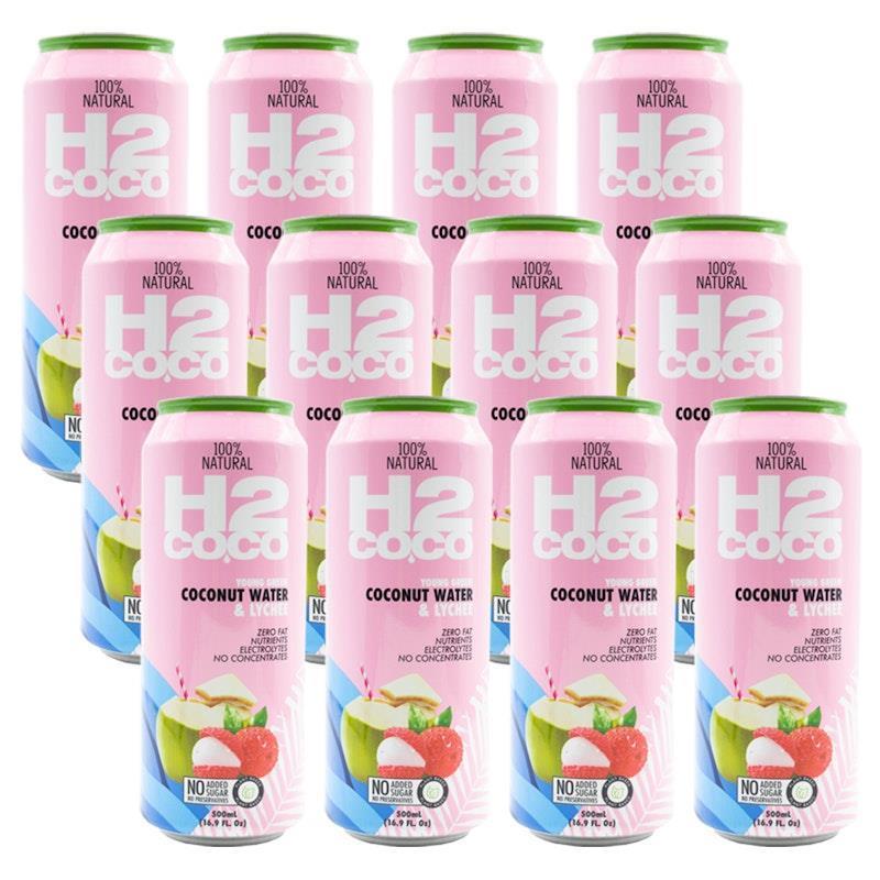 Buy H2Coco 500mL Pure Coconut Water with Lychee - 12 Pack - MyDeal ...