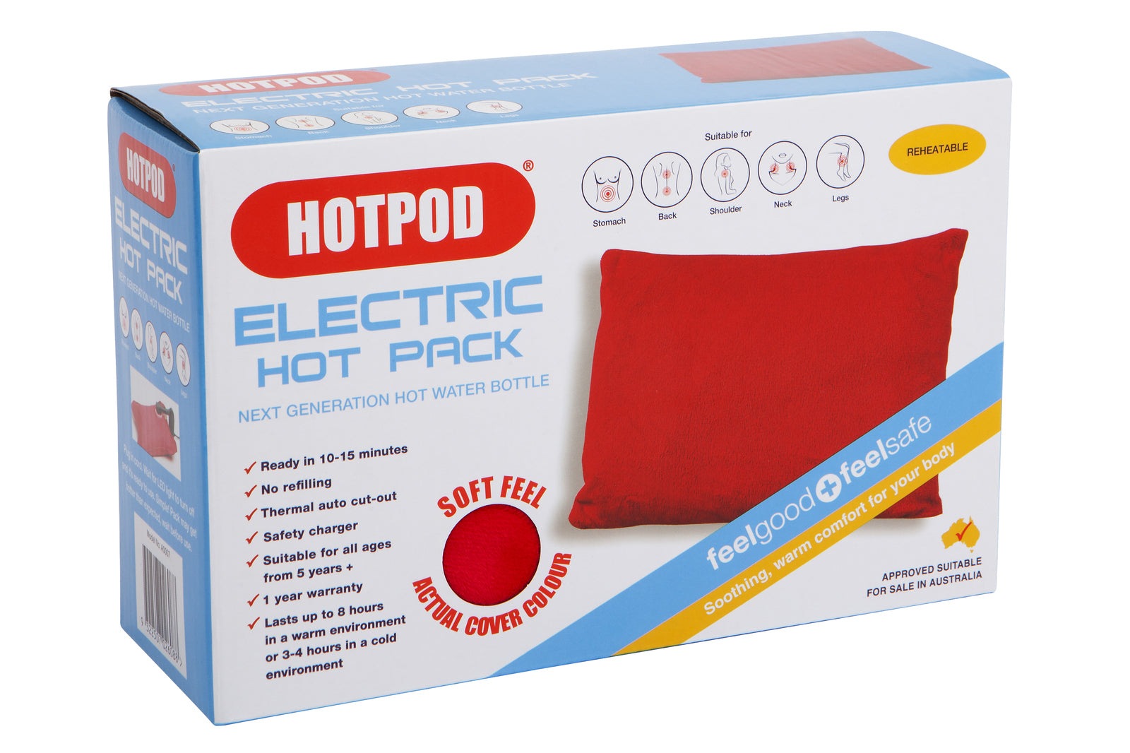 Buy HOTPOD Electric Hot Pack Water Bottle Reheat-able Pillow Pad Sleep ...