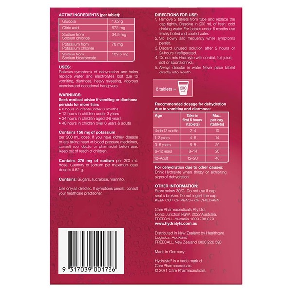 Buy Hydralyte Electrolyte Effervescent Tablets - Strawberry Kiwi (60 Tablets) - MyDeal Australia