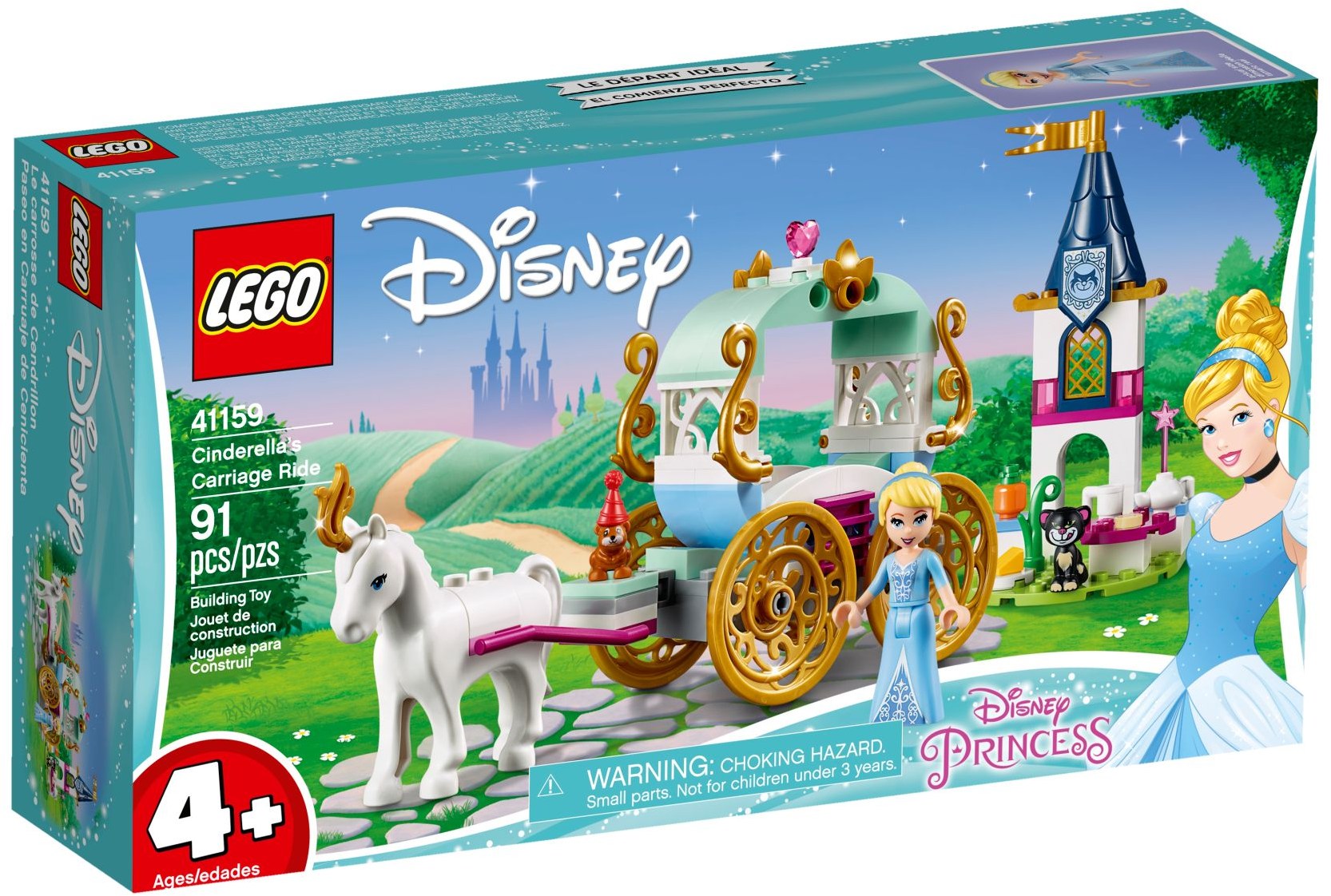 Buy LEGO 41159 Cinderella's Carriage Ride - Disney Princess 4+ Set ...