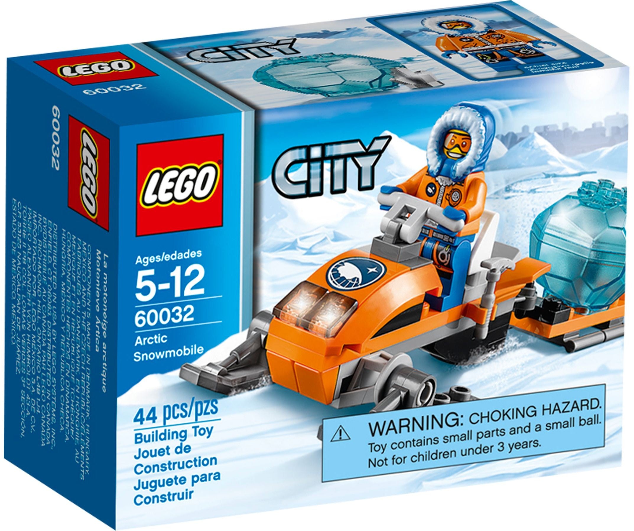 Buy LEGO 60032 Arctic Snowmobile with Sled & Explorer Minifigure ...
