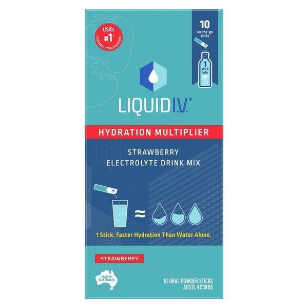 Buy Liquid IV Hydration Electrolyte Drink Mix - Strawberry (10 Sachets ...