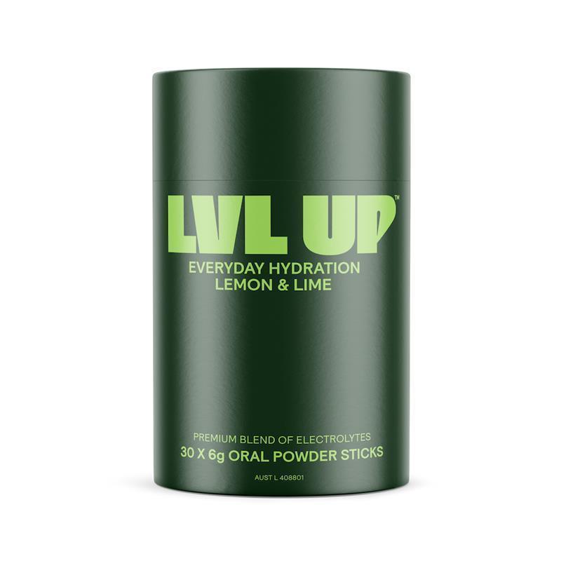 Buy Lvl Up Everyday Hydration Sticks - Lemon Lime (30 Pack) - MyDeal ...