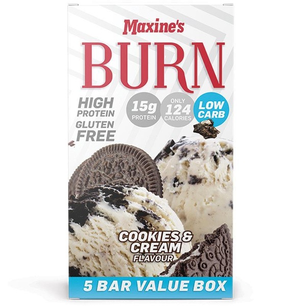 Buy Maxine's Burn Bars - Cookies & Cream (5 x 40g) - MyDeal Australia