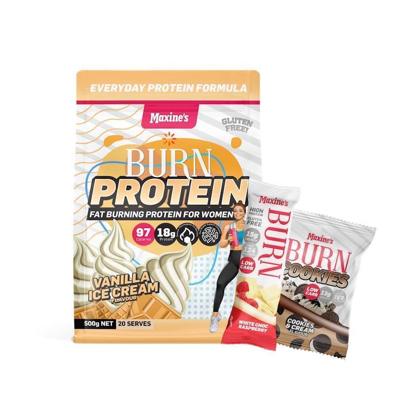 Buy Maxine's Burn Protein Starter 500g - Vanilla Ice Cream Flavor ...