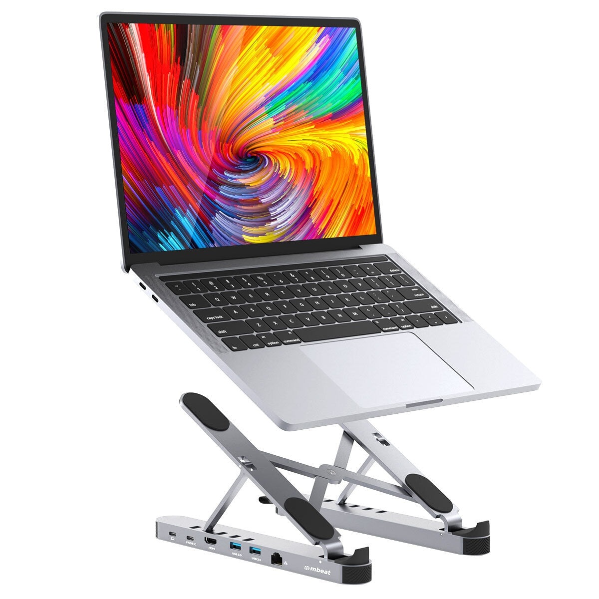 Buy mbeat Stage P5 Portable Laptop Stand With USB-C Docking Station MB-STD-P5GRY - MyDeal Australia