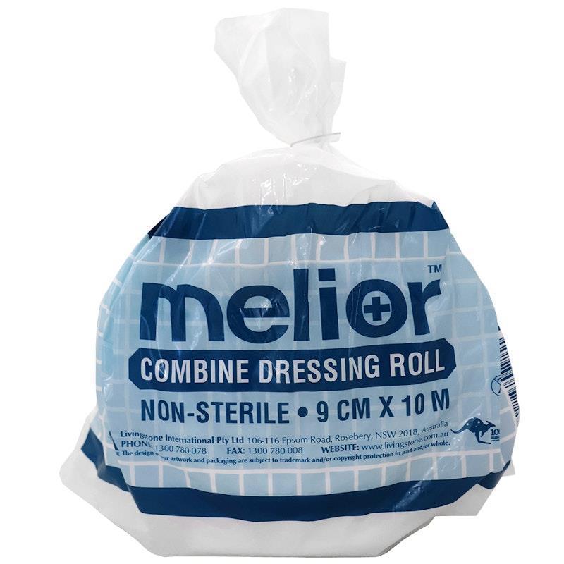 Buy Melior Combine Dressing Roll Non-Sterile 9cm x 10m - 1 Piece ...